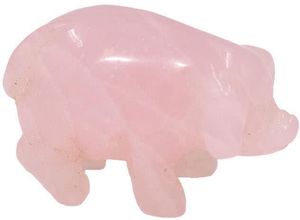 0096718220618 - Tierfigur FIRETTI Schmuck Geschenk Dekofigur Farbstein Edelstein Schwein Quarz rosa Dekofiguren B H T 19cm x 3cm x 13cm Stein Rosaquarz B19cm H3cm T13cm