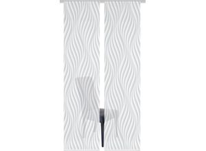 4056751298803 - Schiebegardine VISION S 2ER SET WAVE Gr 1 grau B60cm H260cm Polyester Gardinen HxB 260x60 Schiebevorhang 2er Set Digitaldruck