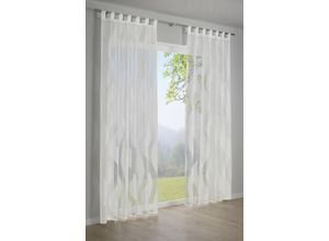 4003018361282 - Vorhang Scherli Gardinen Gr 245 cm Schlaufen 140 cm beige (natur) Schlaufen Gardine Stoff Scherli