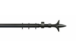 4016318032387 - Gardinenstange Sparta Gardinenstangen Gr L 130 cm - 240 cm Ø 20 mm 1 läufig schwarz Gardinenstangen Wandmontage