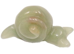 0096718220724 - Tierfigur FIRETTI Schmuck Geschenk Dekofigur Farbstein Edelstein Schnecke Jade grün Dekofiguren B H T 15cm x 3cm x 12cm Stein Jade B15cm H3cm T12cm