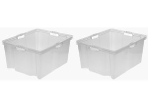 4052396043686 - Organizer KEEEPER franz Aufbewahrungsboxen Gr B H T 43 cm x 26 cm x 52 cm farblos (transparent) Aufbewahrungsbox Stapelbox Körbe Boxen Aufbewahrungsboxen xxl hochwertiger Kunststoff 44 L