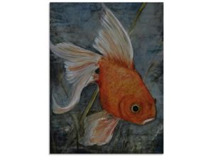 4058661057266 - Glasbild ARTLAND Feng Shui - Goldfisch Bilder Gr B H 45 cm x 60 cm Glasbild Wassertiere Hochformat 1 St orange Bild Glasbild Glasbilder Bilder in verschiedenen Größen