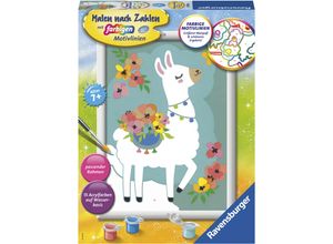 4005556202966 - Malen nach Zahlen RAVENSBURGER No Probllama Malvorlagen bunt Kinder Basteln Malen Kosmetik Schmuck Made in Europe  FSC - schützt Wald weltweit