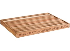 4004133008861 - Brotschneidebrett Letter Schneidebretter Gr B L 34 cm x 48 cm braun Schneidebretter mit 4 Antirutschfüßchen