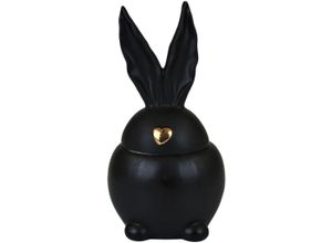 4056422270145 - Osterfigur AM DESIGN Osterhase Dose Hase aus Porzellan Höhe ca 26 cm Frühjahrsdeko gold (schwarz goldfarben) B14cm H26cm T145cm Porzellan Dekofiguren Dekofigur Ostern Osterdekoration