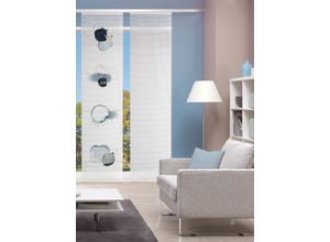 4056751413329 - Schiebegardine VISION S SCHIEBEVORHANG DIGITALDRUCK BAMBUS-OPTIK MANCHAS blau B60cm H260cm Polyester Gardinen DIGITALDRUCK - INDIVIDUELL KÜRZBAR