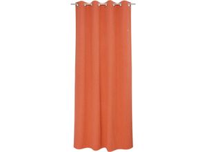 4005414455855 - Vorhang TOM TAILOR Dove Signature Gardinen Gr 250 cm Ösen 140 cm orange (terra) Ösen Gardine blickdicht