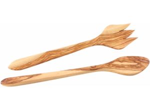 4017167491103 - Salatbesteck Kochbesteck-Sets braun (holzfarben) Salatbesteck Kochbesteck-Sets aus robustem Olivenholz