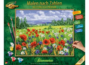 4000887918241 - Malen nach Zahlen SCHIPPER Meisterklasse Premium - Blumenwiese Malvorlagen bunt Kinder Basteln Malen Kosmetik Schmuck Made in Germany