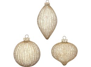 4064118992585 - Christbaumschmuck GUIDO MARIA KRETSCHMER HOME&LIVING Weihnachtsdeko Christbaumschmuck Weihnachtsbaumschmuck goldfarben (champagner) Weihnachtsbaumschmuck aus Glas