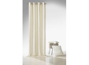 4005385829624 - Vorhang WECKBRODT Valentin Gr 1 beige (creme) B135cm H245cm Sablu00e9 Polyester Gardinen Ösenschal Gardine blickdicht Samt-Optik Velour Unifarben