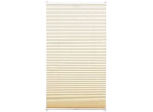 4003018279105 - Plissee EASYFIX mit 2 Bedienschienen Gr 5 beige (elfenbeinfarben) B90cm H130cm Obermaterial 100% Polyester Plissees in der Breite kürzbar