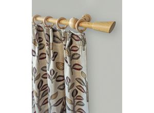 9002777095938 - Gardinenstange GARESA Digo Gr 2 beige (natur) L160cm Gardinenstangen Fixlänge 120 160 200 cm mit Ringe