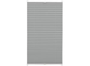 4003018280781 - Plissee EASYFIX mit 2 Bedienschienen Gr 1 grau (schieferfarben) B50cm H130cm Obermaterial 100% Polyester Plissees in der Breite kürzbar