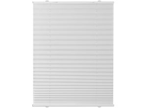 4250434127446 - Plissee ORIGINAL Haftfix Gr 8 weiß (weiß weiß) B85cm H130cm Obermaterial 100% Polyester Plissees Crush-Optik mit Saugnapf