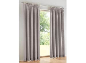 4016478981938 - Vorhang HEINE HOME Gardinen Gr 145 cm Multifunktionsband 135 cm grau Halbtransparente Gardinen