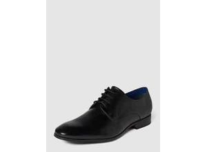 4061184131498 - bugatti Halbschuhe Business Glattleder Blockabsatz für Herren schwarz 46