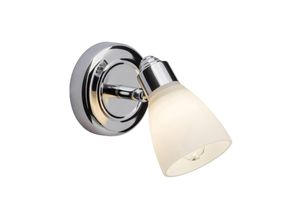 4004353254277 - BRILLIANT Lampe Kensington Wandspot chrom weiß 1x QT14 G9 28W geeignet für Stiftsockellampen (nicht enthalten) IP-Schutzart 44 - spritzwassergeschützt