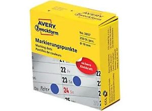 4004182038574 - AVERY Zweckform Markierungspunkte 3857 Selbsthaftend Spezial Blau 250 Stück