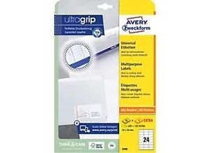 4004182034903 - AVERY Zweckform UltraGrip Laser Universaletiketten 3490 Selbsthaftend DIN A4 Weiß 70 x 36 mm 30 Blatt à 24 Etiketten