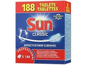 7615400778263 - SUN Professional Classic Tabs Spülmaschinentabs Geschirrreiniger-Tabs mit hohem Wirkungsgrad 1 Packung = 188 Tabs