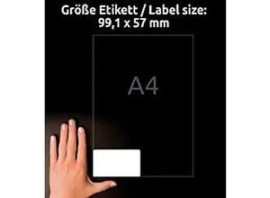 4004182235294 - AVERY Zweckform Versandetiketten J8173-25 Selbsthaftend DIN A4 Weiß 991 x 57 mm 25 Blatt à 10 Etiketten