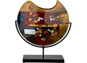 4063387399248 - Tischvase CASABLANCA BY GILDE Pearls Vasen Gr B H T 33 cm x 38 cm x 9 cm rot (goldfarben rot) Blumenvasen dekorative Vase aus Glas Blumenvase