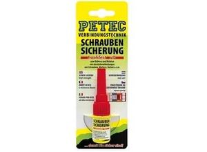 4013558920054 - 5x 5g Schraubensicherung Rot Hochfest Gewindesicherung Fix Gewinde Kleber Petec 92005