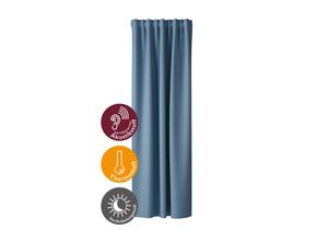 4043343595440 - Vorhang Galdin Gr 1 blau (bleu) B140cm H245cm Polyester Gardinen Verdunklungsvorhang blickdicht Thermo Energiesparend