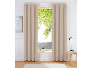 4068222004851 - Gardine MY HOME SOLA Gr 1 beige (sand) B130cm H145cm Polyester Polyester Gardinen Breite130 cm oder 270 cm1 Schal einfarbig Verdunkelung Überbreite