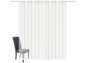 4056751419659 - Gardine HOME WOHNIDEEN DOLLY weiß B140cm H225cm Voile Obermaterial 100% Polyester Gardinen transparent