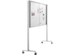 4260222865412 - mobiles Ständersystem für MEDIA ST MEDIA BA Schaukästen L 40 x B 30 x H 1950 mm mit Rollen und Fußausleger