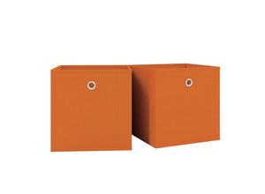 4051814339820 - Faltbox 2er Set Faltbox Klappbox Aufbewahrungsbox Boxas Gr 28 orange B27cm Aufbewahrungsboxen