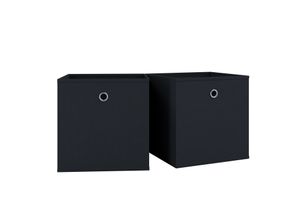 4051814348259 - Faltbox 2er Set Faltbox Klappbox Aufbewahrungsbox Boxas Gr 28 schwarz B27cm Aufbewahrungsboxen