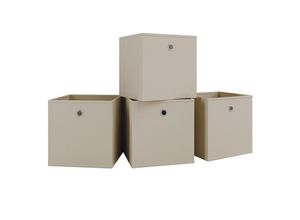 4051814366079 - 4er Set Faltbox Klappbox Stoff Kiste Faltschachtel Maße ca H 28 x B 27 x T 27 cm Regalbox - Boxas