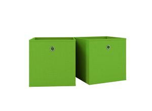 4051814339790 - Faltbox 2er Set Faltbox Klappbox Aufbewahrungsbox Boxas Gr 28 grün B27cm Aufbewahrungsboxen