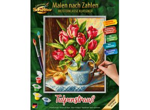 4000887927960 - Malen nach Zahlen SCHIPPER Meisterklasse Premium - Tulpenstrauß Malvorlagen bunt Kinder Basteln Malen Kosmetik Schmuck Made in Germany