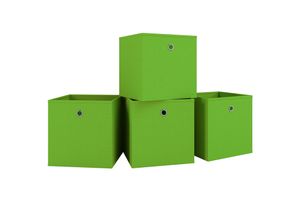 4051814366055 - 4er Set Faltbox Klappbox Stoff Kiste Faltschachtel Maße ca H 28 x B 27 x T 27 cm Regalbox - Boxas