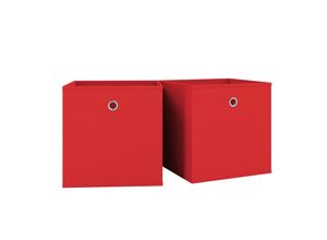 4051814339806 - Faltbox 2er Set Faltbox Klappbox Aufbewahrungsbox Boxas Gr 28 rot B27cm Aufbewahrungsboxen