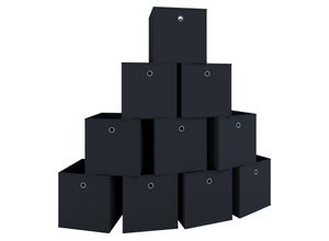 4051814348273 - 10er Set Faltbox Klappbox Stoff Kiste Faltschachtel Maße ca H 28 x B 27 x T 27 cm Regalbox - Boxas