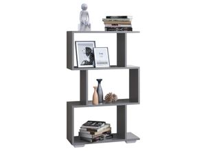 4051814426605 - Standregal Holz Raumteiler Stand Regal Deko Bücher Palusa M Gr 60 grau (anthrazit) B60cm H97cm T24cm Holzwerkstoff Holz Spanplatte Regale