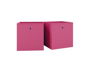 4051814339851 - Faltbox 2er Set Faltbox Klappbox Aufbewahrungsbox Boxas Gr 28 pink B27cm Aufbewahrungsboxen