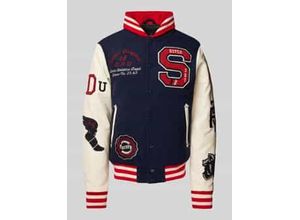 5063068081560 - College-Jacke aus Woll-Mix mit Stehkragen