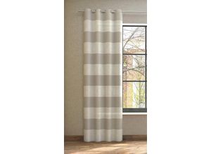 4006470474347 - Vorhang NEUTEX FOR YOU SONORA Gr 1 beige B144cm H245cm Jacquard Polyester Gardinen 3D Musterung im Leinen-Look