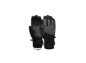 4060485345467 - Skihandschuhe REUSCH Febe R-TEX XT Damen Gr 65 schwarz (schwarz grau) 75% Polyester 20% Ziegenleder mehrfarbig Feminin Handschuhe mit Anziehhilfe