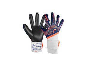 4060485487877 - Torwarthandschuhe REUSCH Pure Contact Gold Damen Gr 10 blau (blau orange) 80% Elastodien 13% Polyester 6% Polyamid 1% Polyurethan mehrfarbig Sportlich Handschuhe mit Hybrid Negative Cut