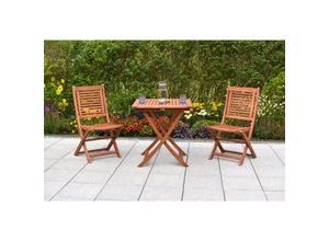 4033662997216 - Cordoba Set 3tlg 2 Cordoba Klappstühle 1 Klapptisch 70 x 70 cm FSC ® Eukalyptusholz