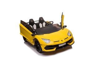 4066708827864 - Elektro-Kinderauto Lamborghini Aventador SVJ Doppelsitzer weiss - Kinderauto - Elektroauto - Ledersitz und Sicherheitsgurt