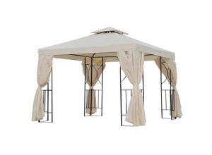 4251774933285 - Gartenpavillon Pavillon ca 3 x 3 m Doppeldach Partyzelt Festzelt 4 x Doppel-Seitenteile wa